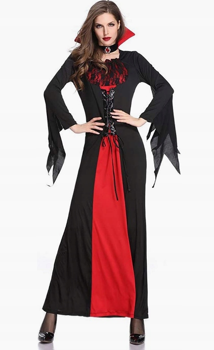 KOSTIUM DAMSKIE PRZEBRANIE WAMPIR KARNAWAŁ L 1SXA - 13317052699 ...