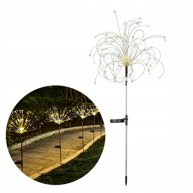 Lampa ogrodowa solarna 90 Led drzewko dmuchawiec - 11384743741 - oficjalne archiwum Allegro