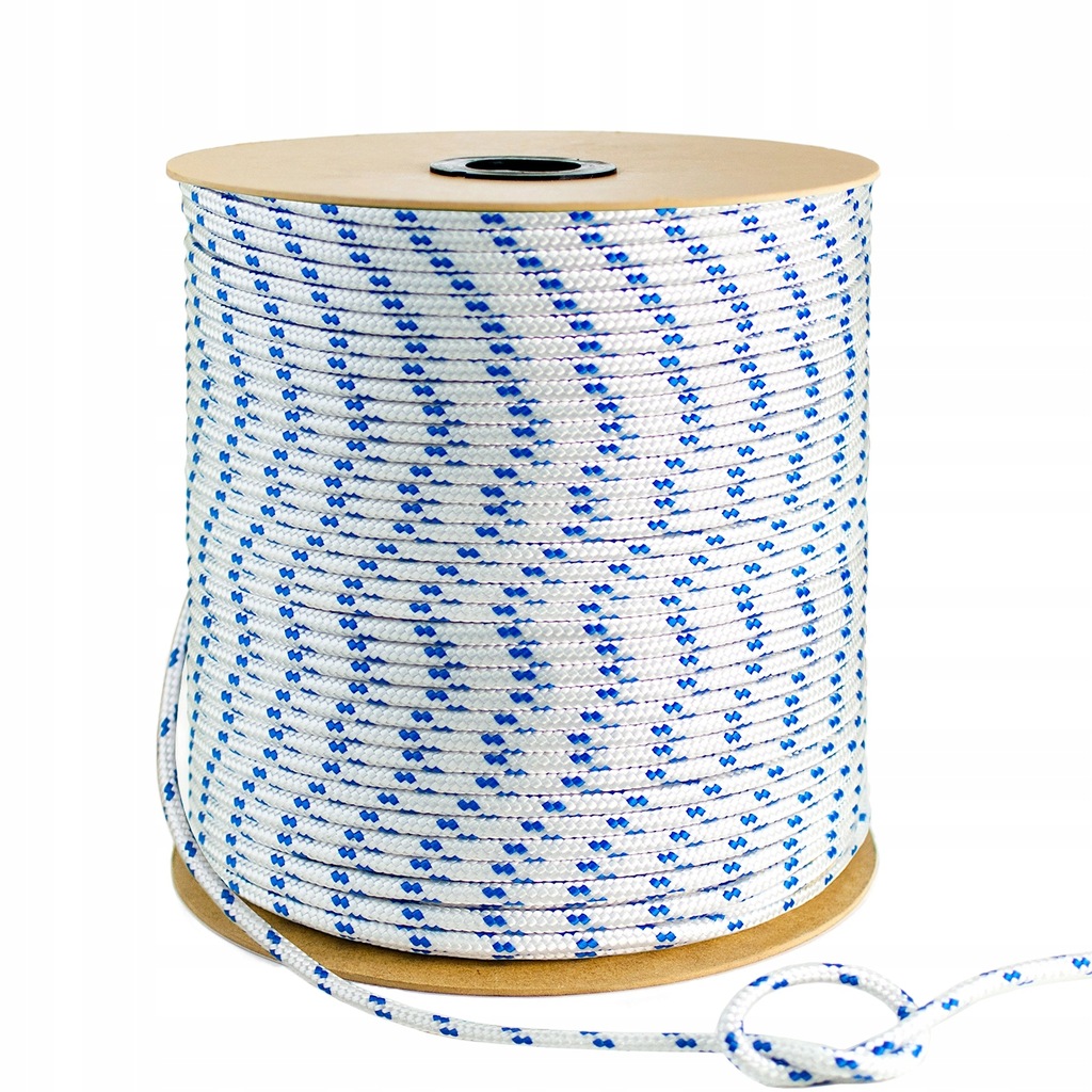 Lina Polipropylenowa 8mm Linka Pleciona BIAŁA 1m - 8462174557 - oficjalne archiwum Allegro