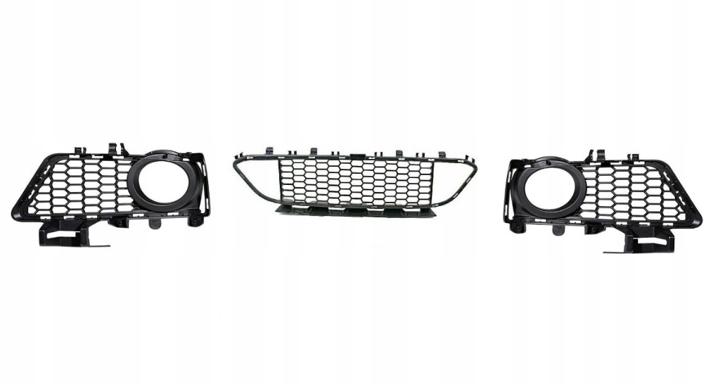 BMW 3 F30 F31 M-PAKIET 12- PRAWA + LEWA + ŚRODKOWA KRATKA ZDERZAKA ...