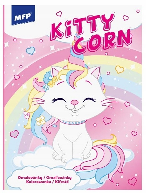KOLOROWANKA KITTY-CORN A4/32 KOT KOTEK KOTOROŻEC - 11140962534 ...