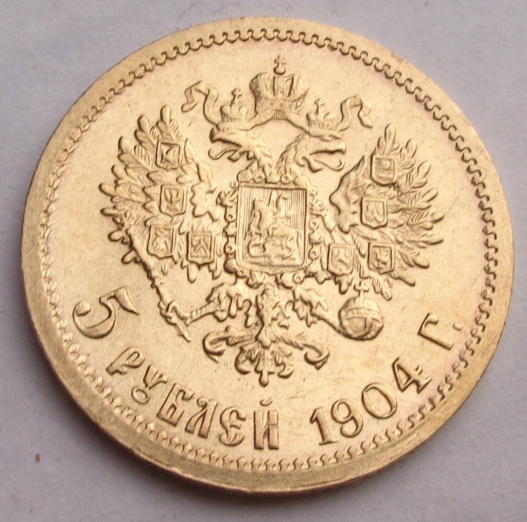 ROSJA - 5 rubli - 1904 AP - MIKOŁAJ II - 9683435521 - oficjalne archiwum Allegro