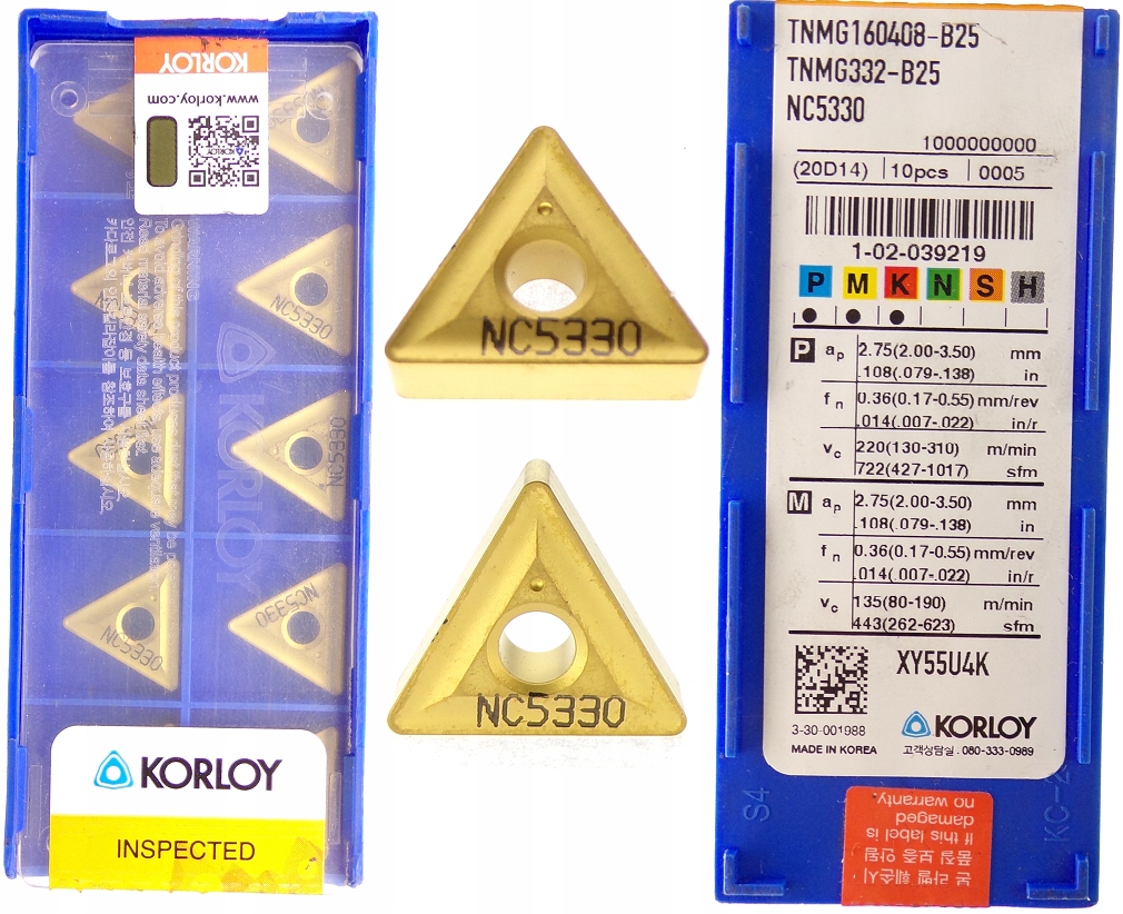 PŁYTKI PŁYTKA TNMG 160408-B25 NC5330 STAL INOX - 11536379351 - oficjalne archiwum Allegro