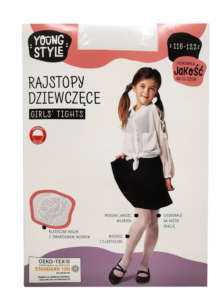 Rajstopy rajtuzy dziewczęce kwiaty elegan 152-158 - 11408462068 ...