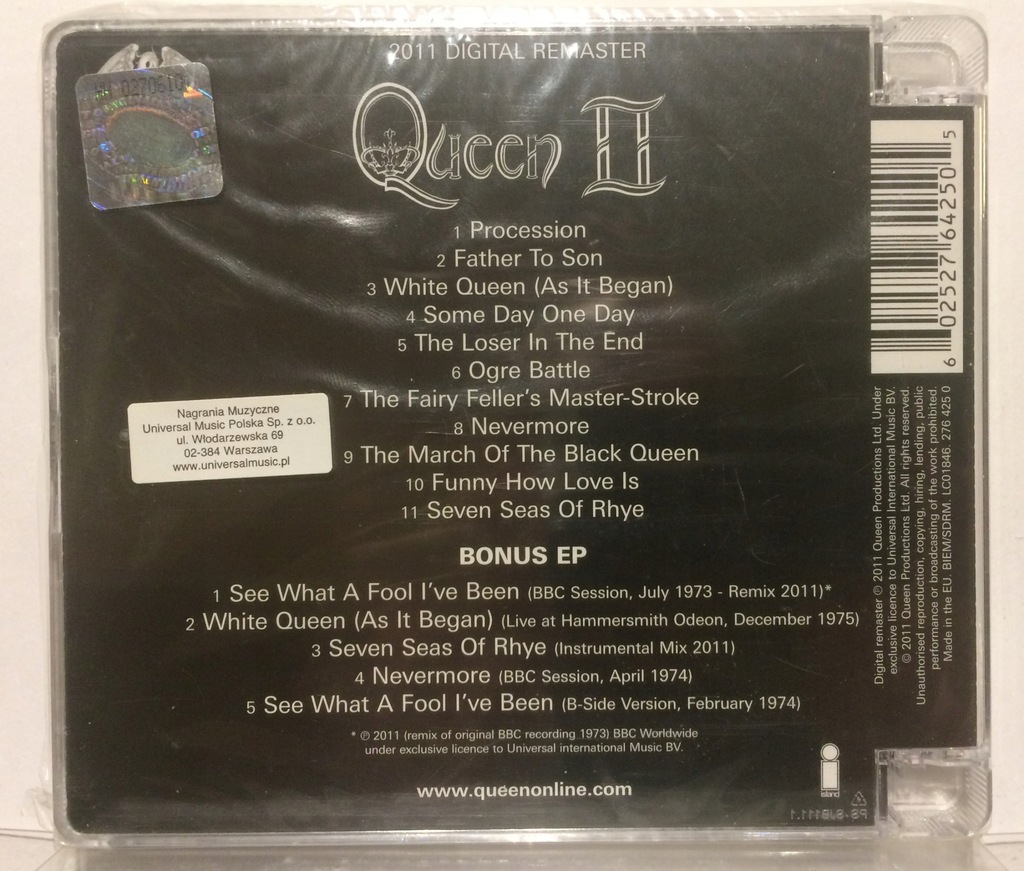 Купить QUEEN II 2011 REMASTER DELUXE EDITION, 2CD ФОЛЬГА: отзывы, фото ...