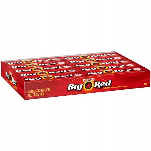 Guma do żucia cynamonowa 100 szt. Big Red z USA - 11174736335 ...