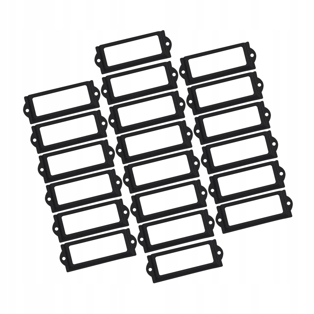 20x Retro Tag Label Holder Metal Frame Drawer Tag Name Card Holder ...