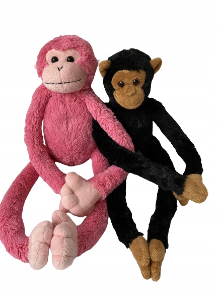 RAVENSDEN Collection Maskotka Małpka Różowa+ Czarna 47 i 50cm ZESTAW ...