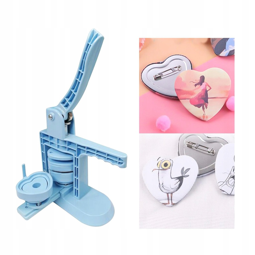 Button Badge Making Machine Heart Shape Pin Maker - 13218011236 ...