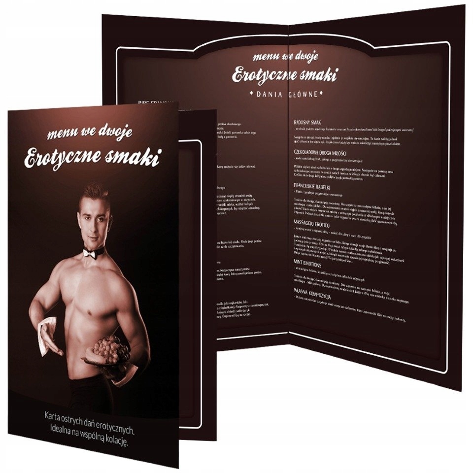 KARTA SEX DAŃ MENU WE DWOJE EROTYCZNE SMAKI HOT - 10547687720 ...