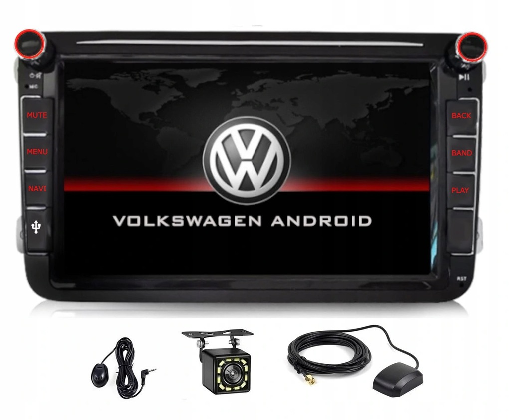 RADIO GPS ANDROID 11 VW PASSAT B6 B7 GOLF 5 6 POLO - 11552731913 - oficjalne archiwum Allegro