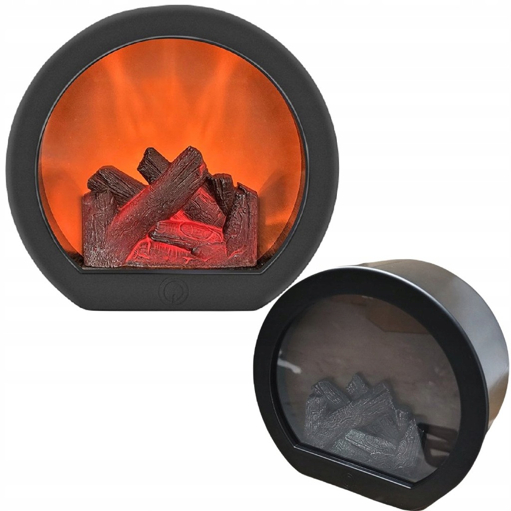 KOMINEK LED OKRĄGŁY LAMPION Z OGNIEM PŁOMIEŃ - 12732506761 - oficjalne ...