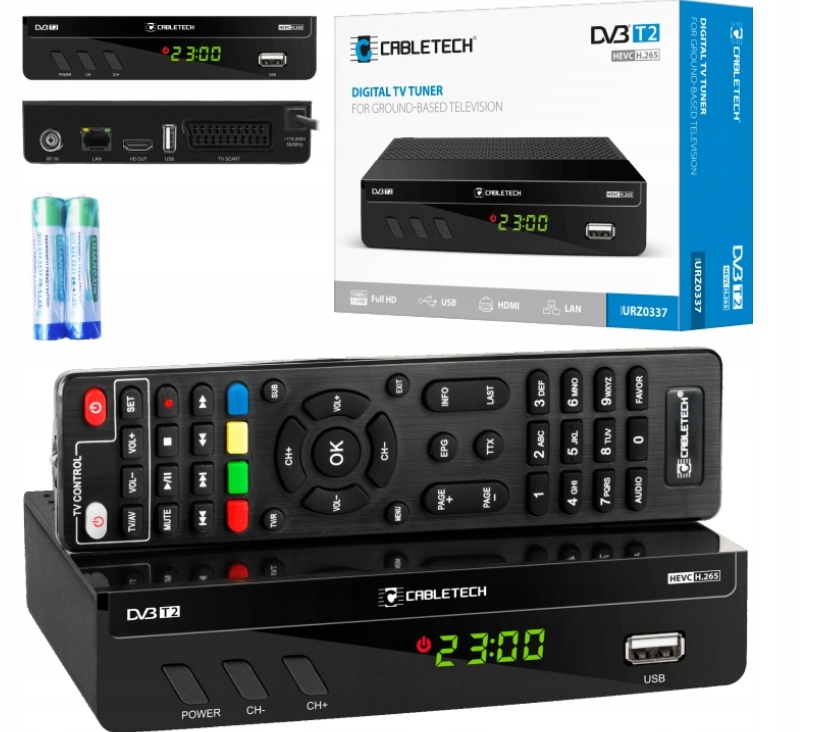 DEKODER TUNER TV NAZIEMNEJ HD DVB-T2 HEVC H.265 - 11721620434 ...