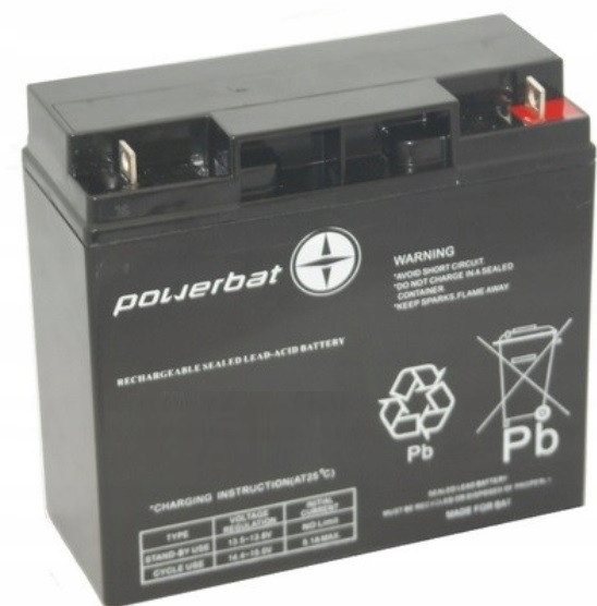 AKUMULATOR AGM POWERBAT 12V 18AH CB18-12 - 9984673778 - oficjalne archiwum Allegro