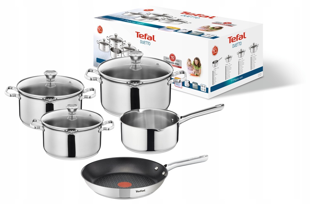 GARNKI TEFAL A705A8 DUETTO 8 PCS INDUKCJA - 7736400190 - oficjalne ...