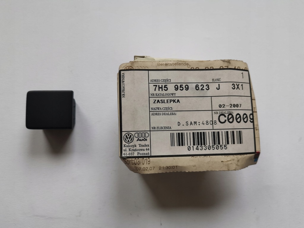 Zaślepka włącz. grzania siedzeń VW T5 7H5959623J - 12614803696 ...