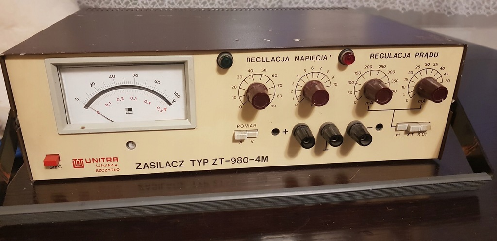 ZASILACZ LABORATORYJNY ZT-980-4M UNITRA 100 V - 14463536085 - oficjalne ...