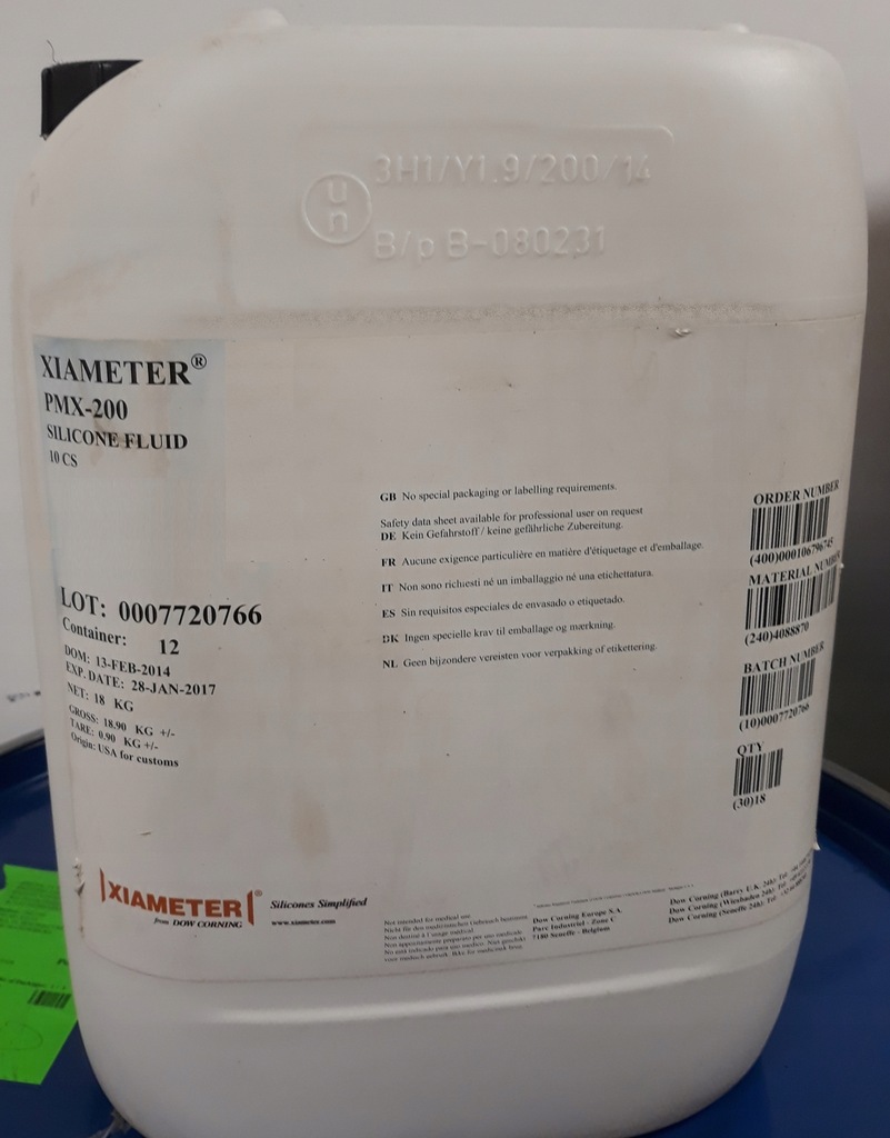 XIAMETER PMX-200, 100 cSt - 20kg Olej silikonowy - 9701583351 ...
