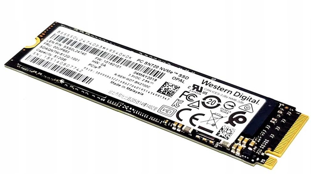 DYSK SSD WESTERN DIGITAL 512GB PC SN720 M.2 NVME 2280 - 14857610708 ...