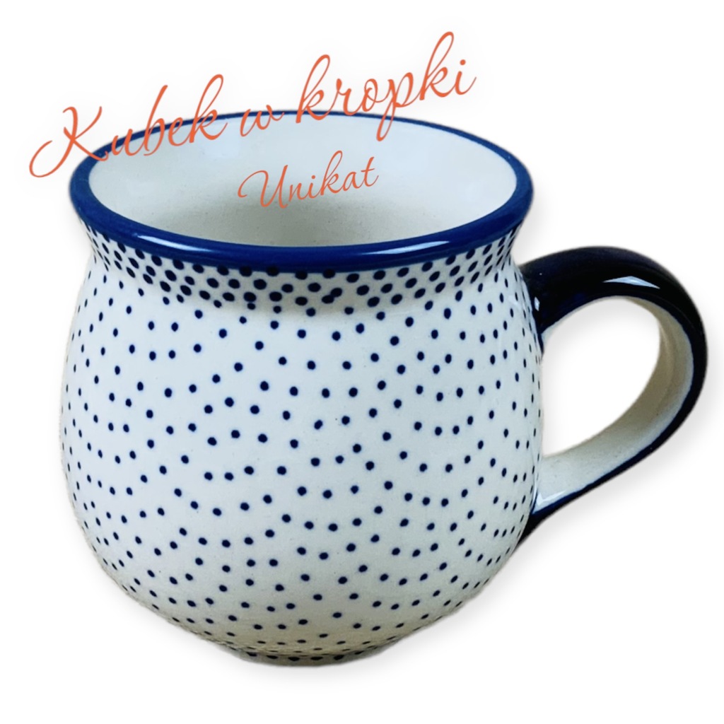 Kubek Czeski w Kropki Ceramika Bolesławiec Unikat - 12645806682 - oficjalne archiwum Allegro