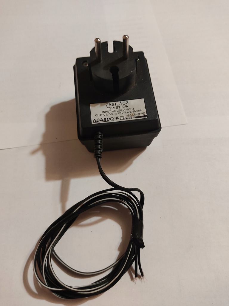 Zasilacz ładowarka 12v 0,5A 500mA - 13189490263 - oficjalne archiwum Allegro