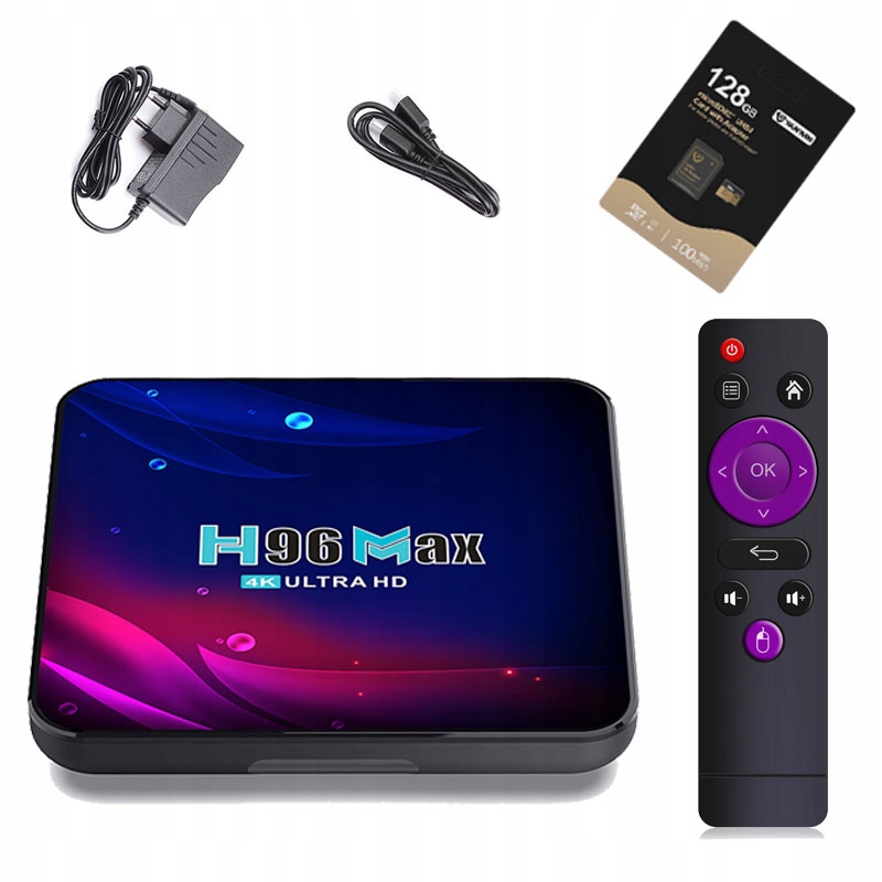 SMART TV 4K BOX H96 2/16G ODTWARZACZ MULTIMEDIALNY - 12535012350 ...
