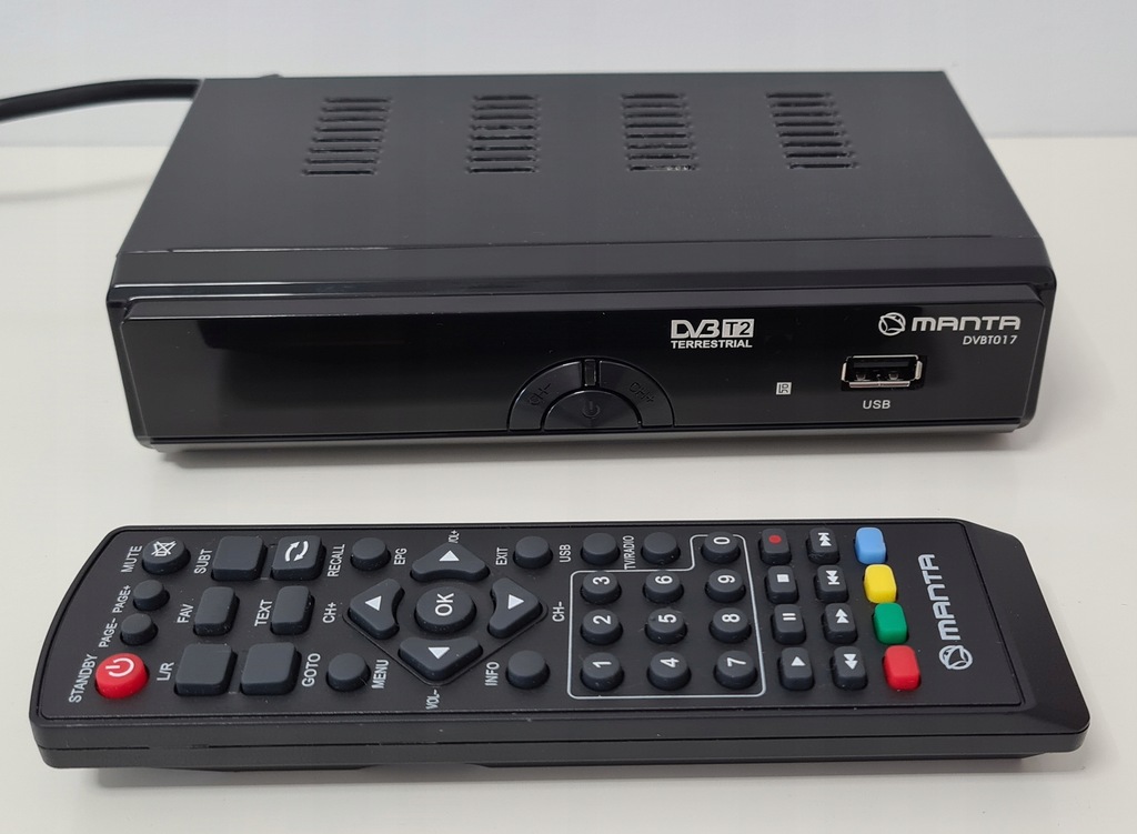 Dekoder TV naziemna DVB-T2 HEVC Manta DVBT017 - 12775040817 - oficjalne ...