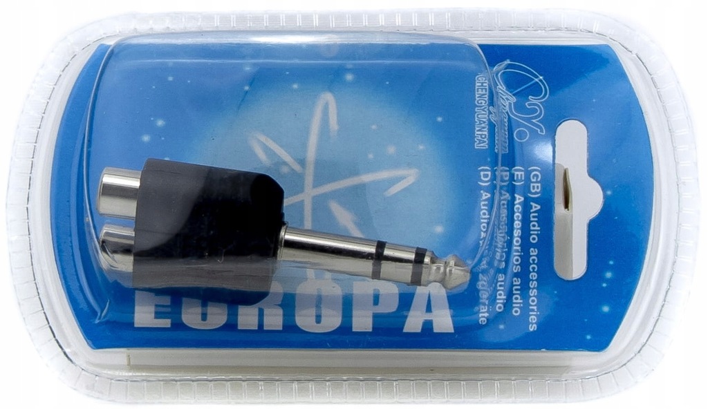 Adapter JACK 6,3mm męski na 2x RCA Chinch żeński - 11722137819 ...