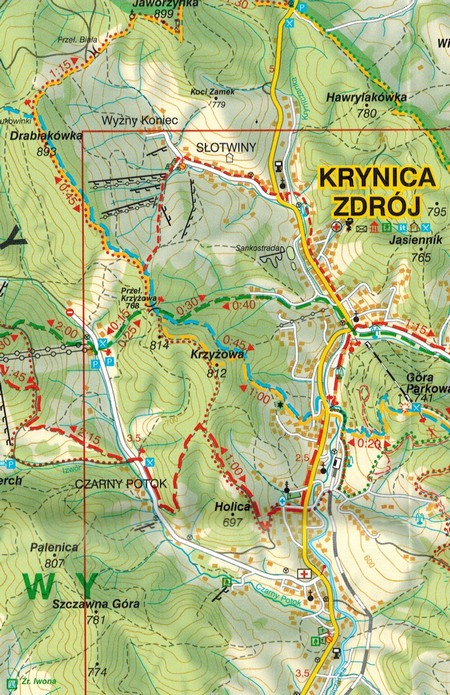 Krynica Zdrój Muszyna i okolice Plan miasta / Mapa - 7267508061 ...