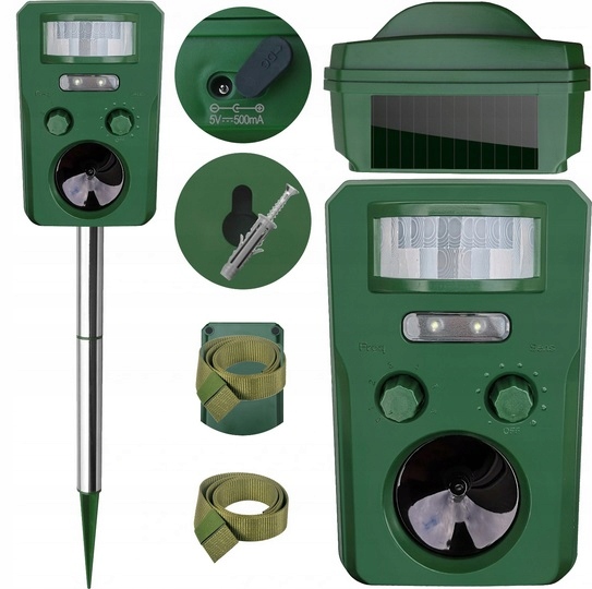 ODSTRASZACZ zwierząt KOTÓW PSÓW PTAKÓW SOLARNY - 12247641350 - oficjalne archiwum Allegro