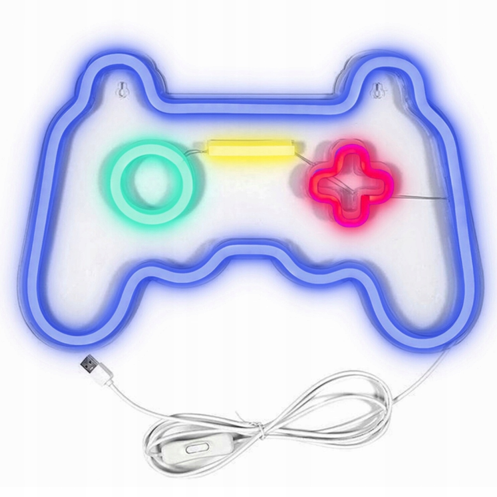 Neon LED pad do gry do pokoju gracza nastolatka - 12837899574 ...