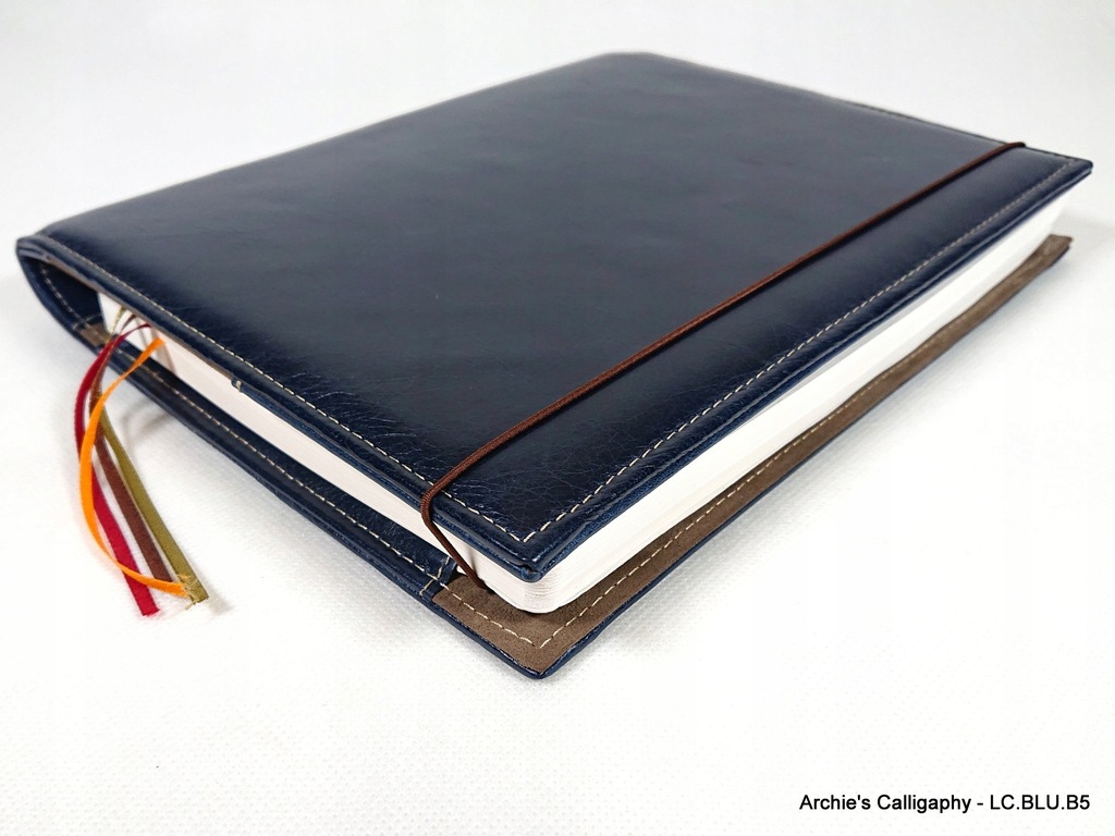 Skórzana okładka notes planner B5 - niebieski - 8543762968 - oficjalne ...