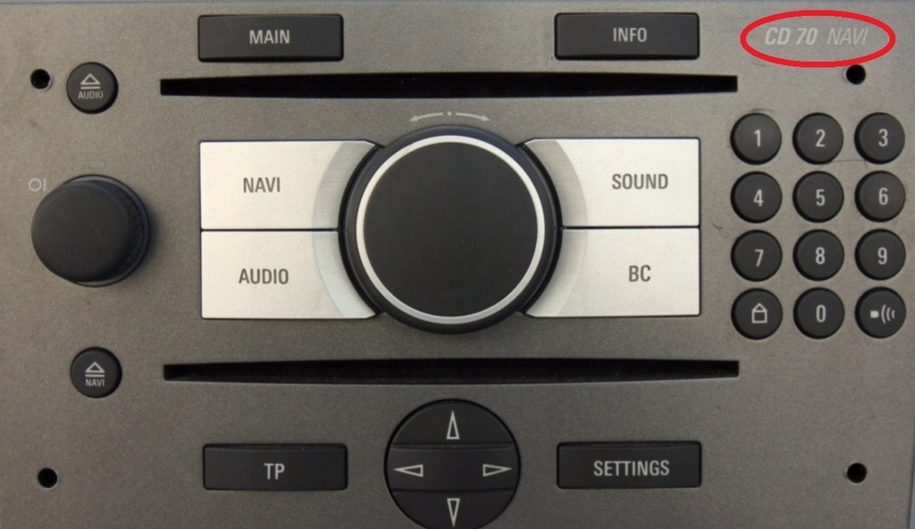 Mapa nawigacji Opel CD 70 Zafira Signum Meriva - 12844363135 ...