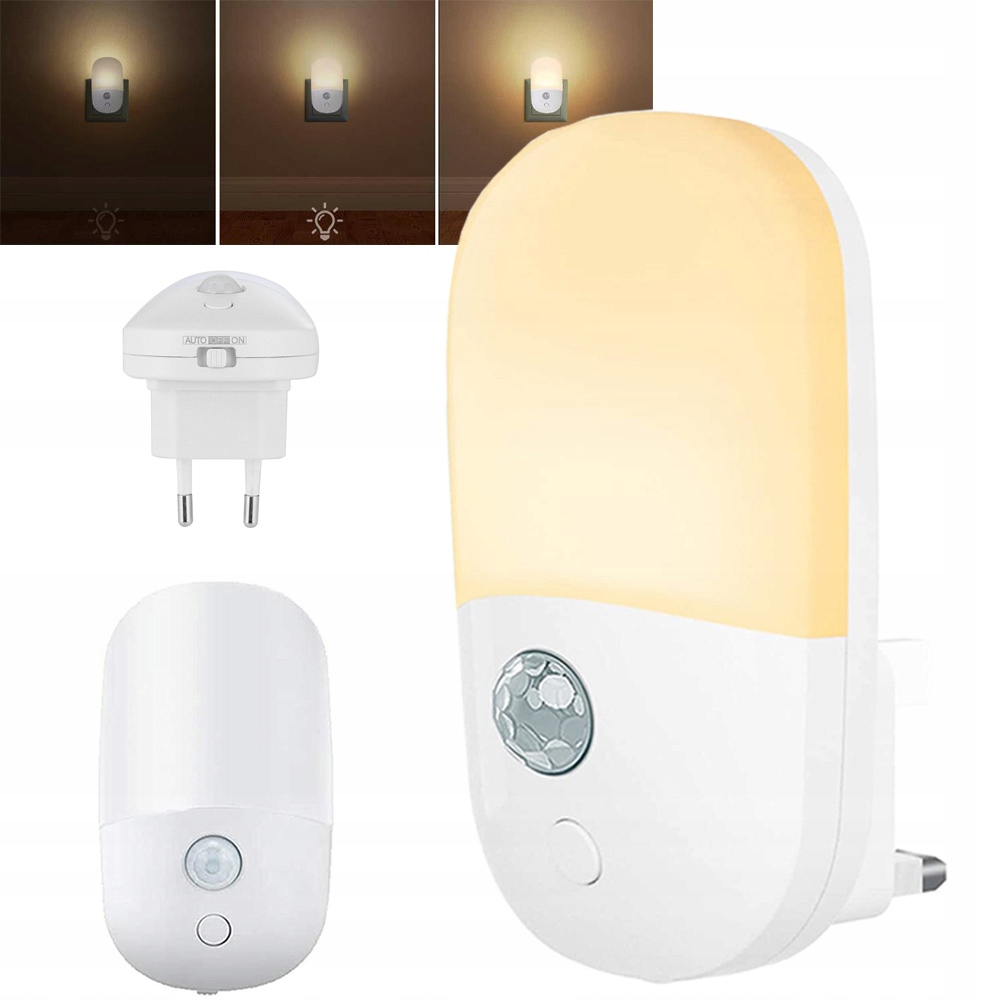 LAMPKA NOCNA Z CZUJNIKIEM RUCHU 3 TRYBY PRACY LAMPKA NOCNA LED DO SALONU - 16483660755 ...