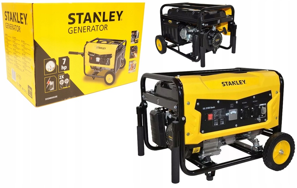 AGREGAT STANLEY GENERATOR PRĄDOTWÓRCZY 7KM 3KW OHV - 12510291834 ...