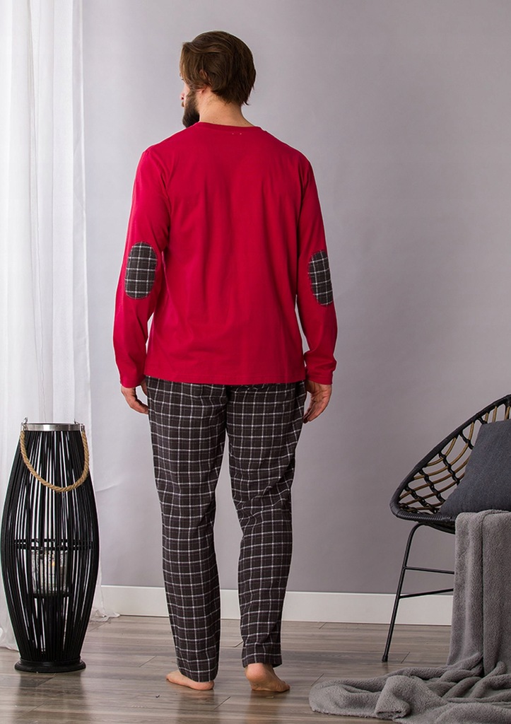Piżama męska z flanelowymi spodniami MNS 432 Key - 11221468737 ...
