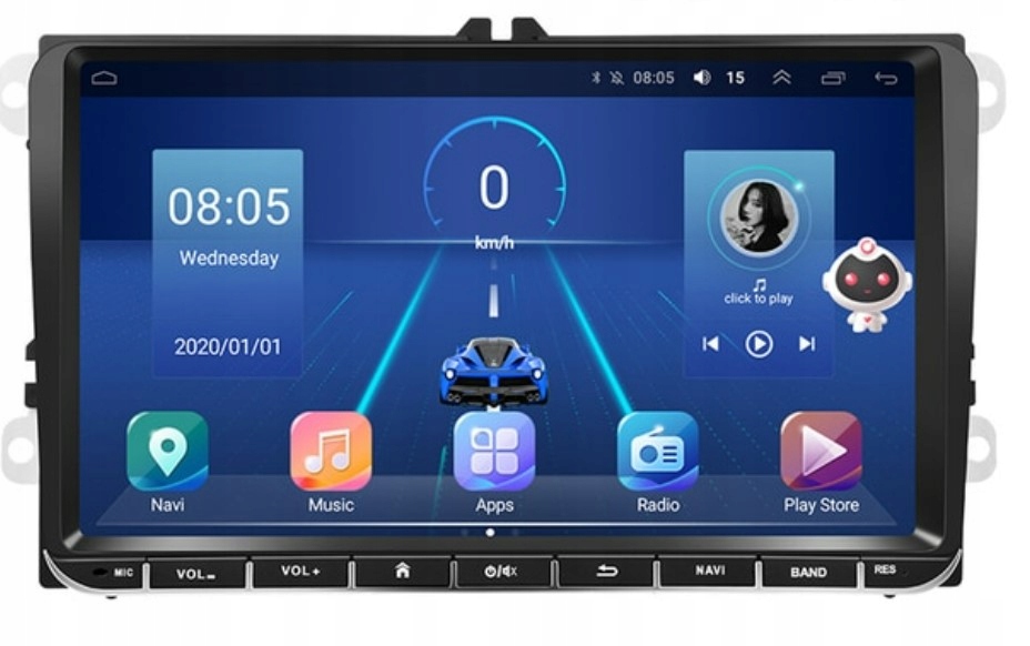 RADIO 2 DIN ANDROID VW GOLF 5 6 V VI PASSAT POLO - 12636189852 - oficjalne archiwum Allegro