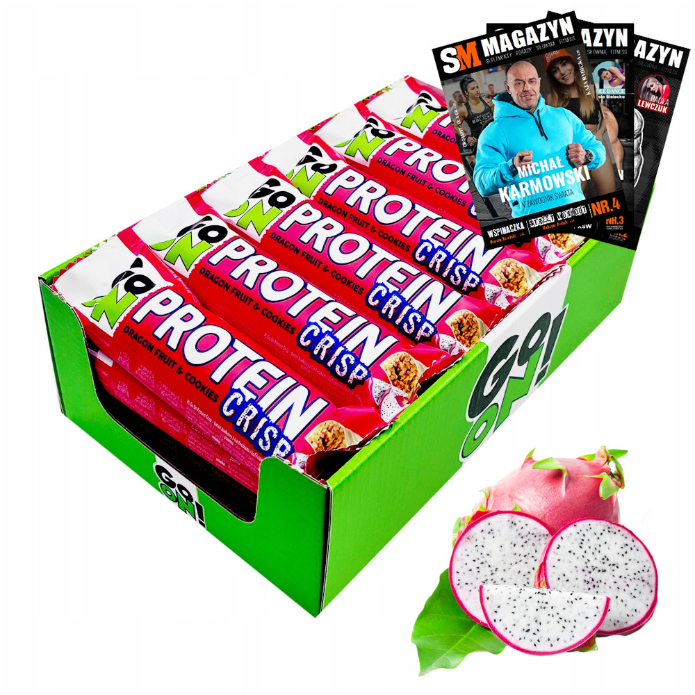 GO ON PROTEIN CRISP BAR BATON BIAŁKOWY WPC NA WZROST MIĘŚNI 24x45g ...