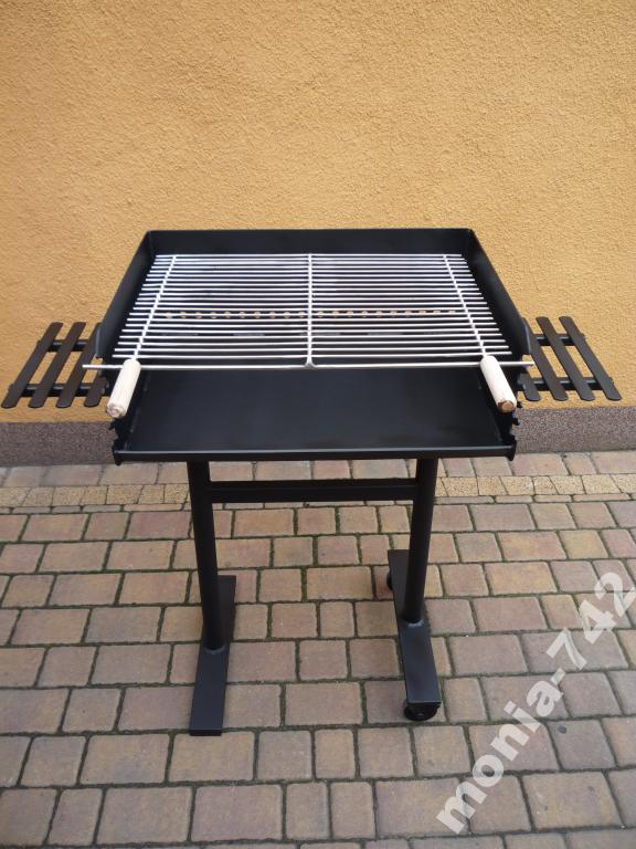 Solidny grill ogrodowy na kółkach blacha 4 mm!! - 8213694433 ...