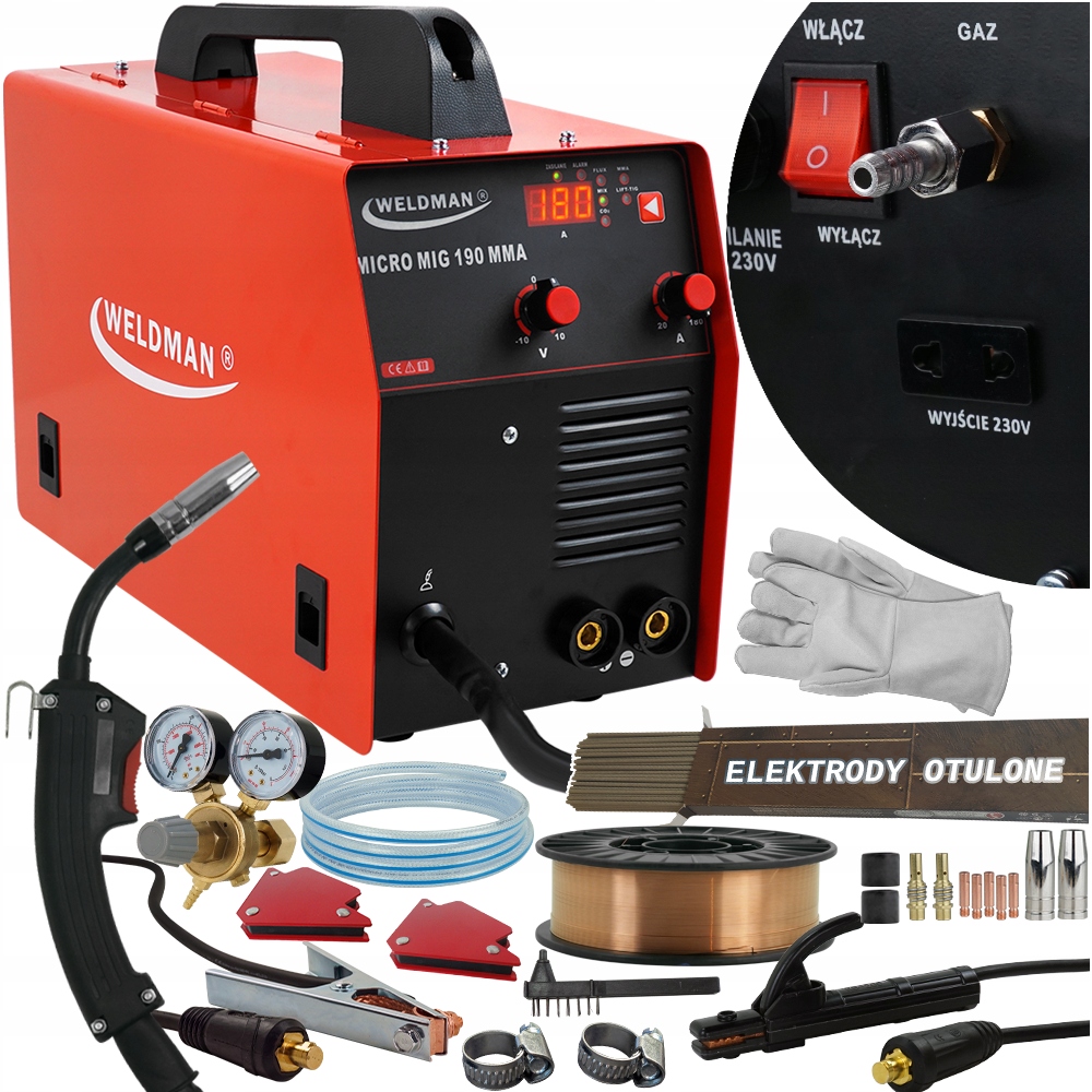 Spawarka MIGOMAT 180A półautomat MIG MAG MMA IGBT - 13383914692 - oficjalne archiwum Allegro