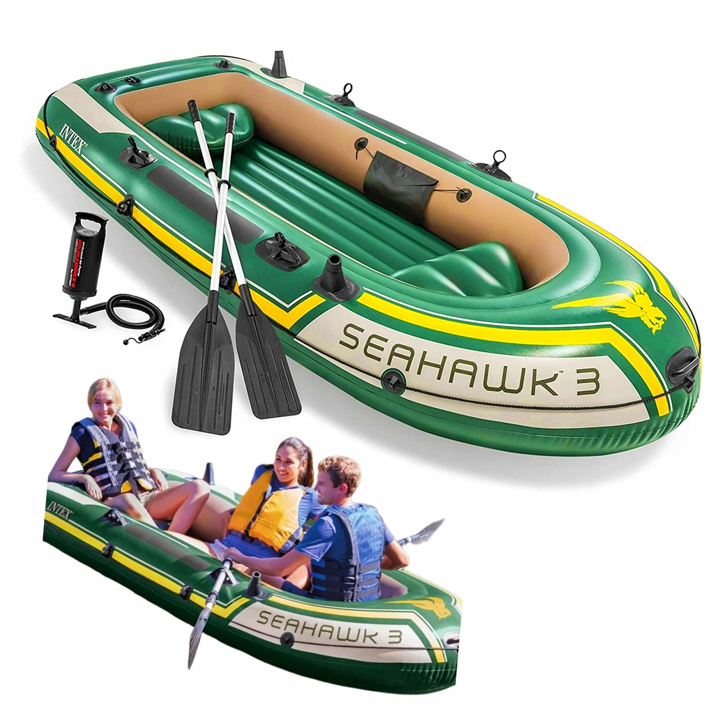 68380 INTEX PONTON SEAHAWK 3 POMPKA WIOSŁA ALUMIN. - 14359513516 ...