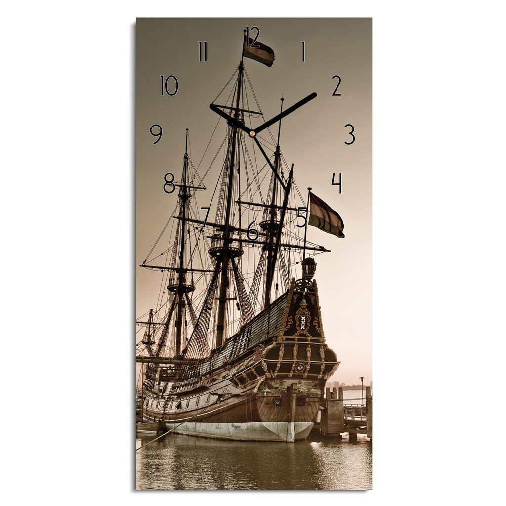 zegar wiszący Statek port flaga do jadalni 30x60 - 12145544173 ...