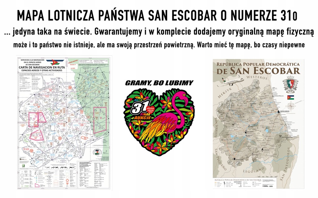 Mapa lotnicza i fizyczna San Escobar o numerze 310 - 13147874148 ...