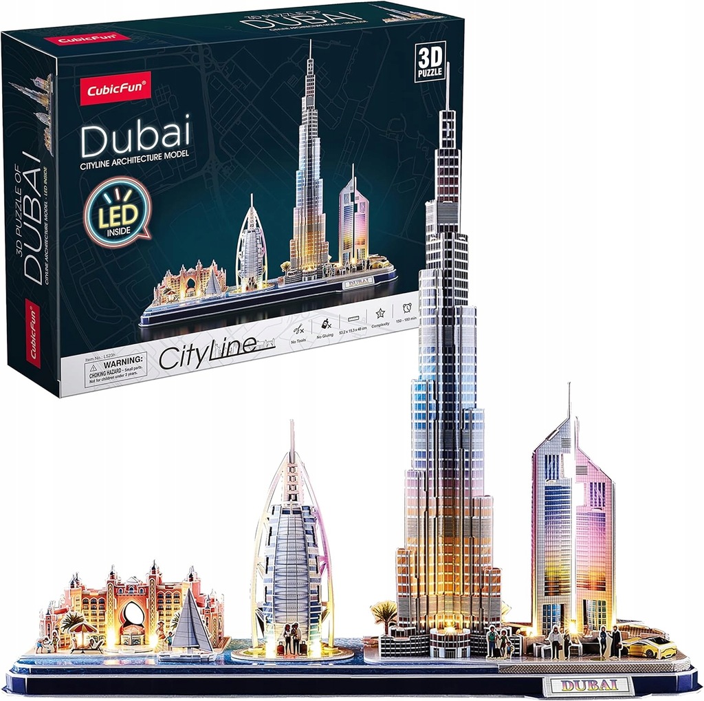 PUZZLE 3D LED - CUBIC FUN - 182 el. - CityLine Architecture Model ...