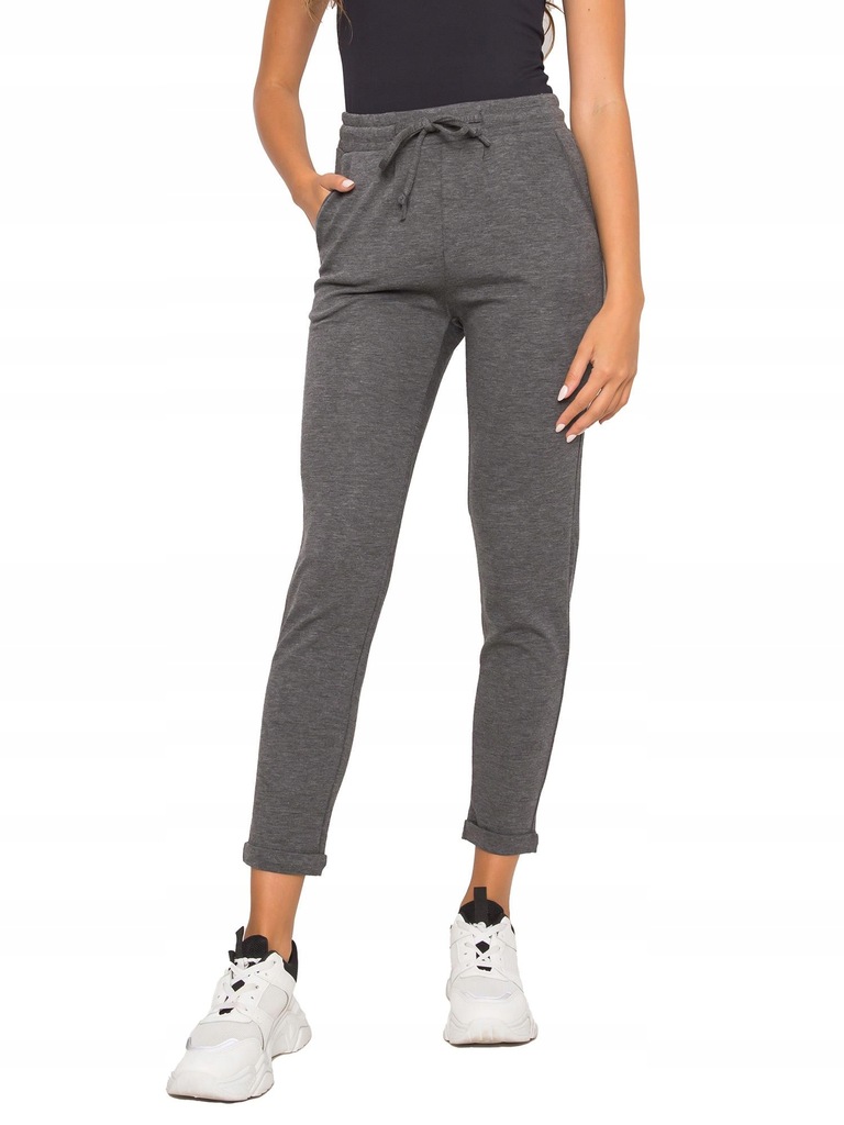 Spodnie DRESOWE damskie dresy wysoki stan - L - 11356632479 - oficjalne archiwum Allegro