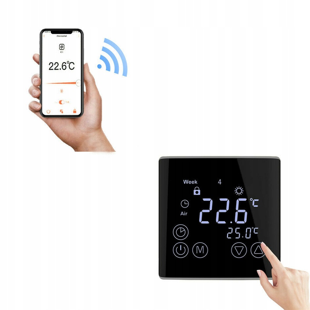 Termostat sterownik Tuya WIFI kocioł piec gazowy - 12667302991 ...