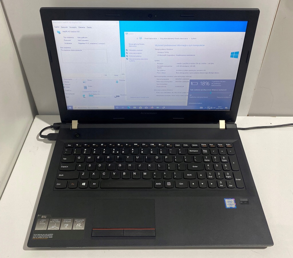 Lenovo E51-80 i5 8 GB / 128 GB KTM53L - 14288201499 - oficjalne archiwum Allegro