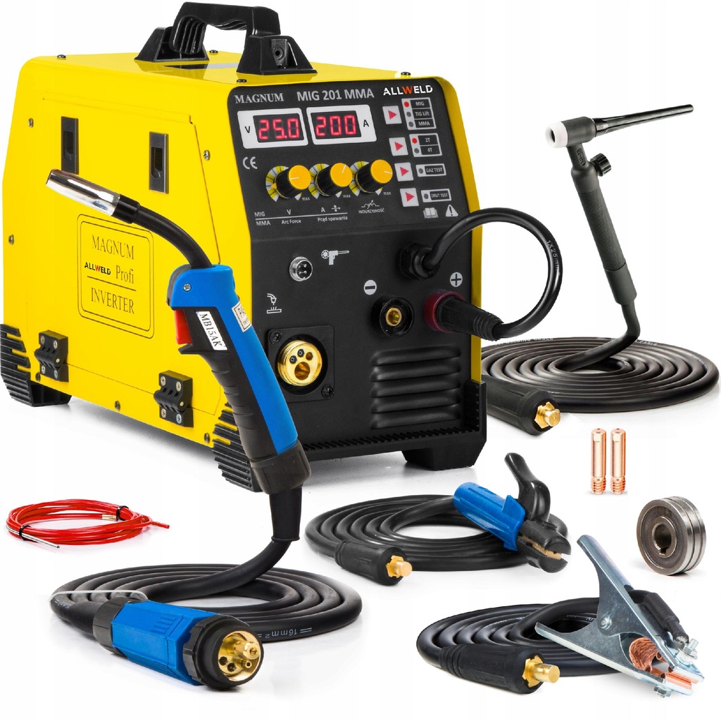 PÓŁAUTOMAT SPAWALNICZY MAGNUM MIG 201 MMA 3W1 TIG - 12787527277 - oficjalne archiwum Allegro