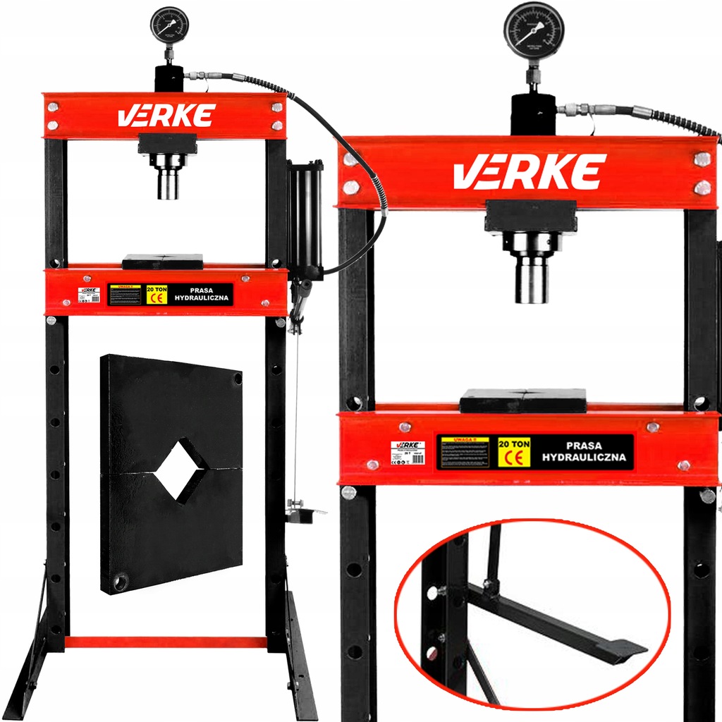 PRASA HYDRAULICZNA 20T TON WARSZTATOWA RĘCZNA - 12604750374 - oficjalne ...