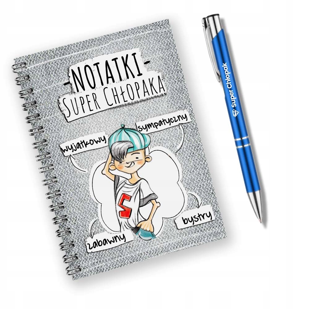 Zestaw Prezent Dla Chłopaka NOTES DŁUGOPIS KRÓWKA - 14281866673 ...